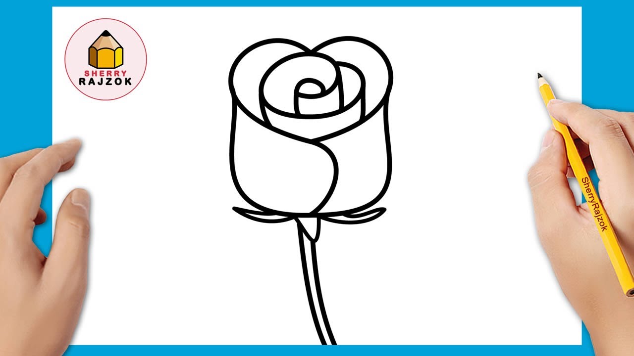 Hogyan rajzoljunk rózsát | Könnyű Rajzok - YouTube