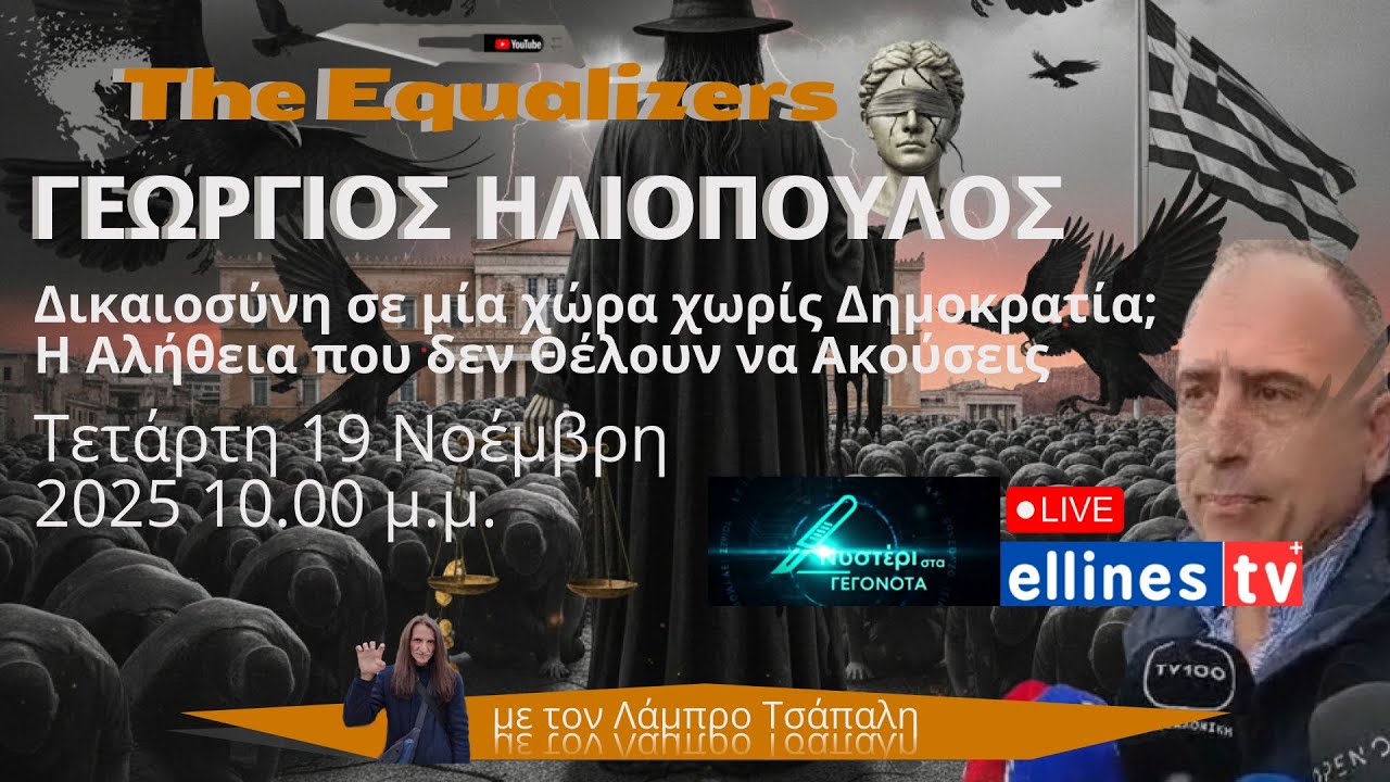 LIve I ΓΕΩΡΓΙΟΣ ΗΛΙΟΠΟΥΛΟΣ Ι ΔΕΝ ΥΠΑΡΧΕΙ ΔΙΚΑΙΟΣΥΝΗ ΣΕ ΚΑΘΕΣΤΩΤΑ - YouTube