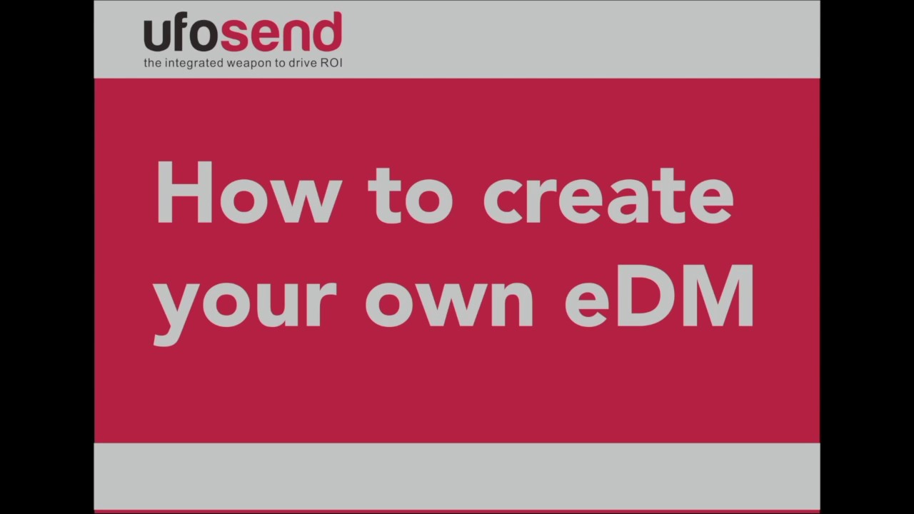 How to create your own eDM with editor - YouTube