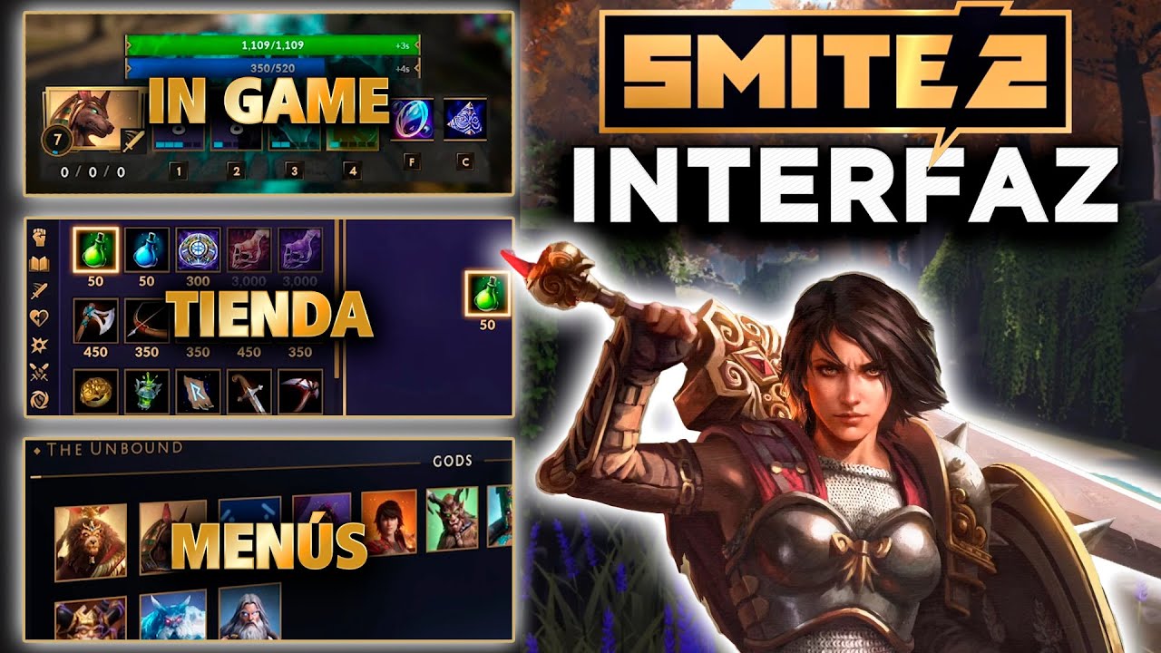 INTERFAZ Y MENU DE SMITE 2 INGAME + SE PUEDE COMPRAR LA ALFA ESTE LUNES ...