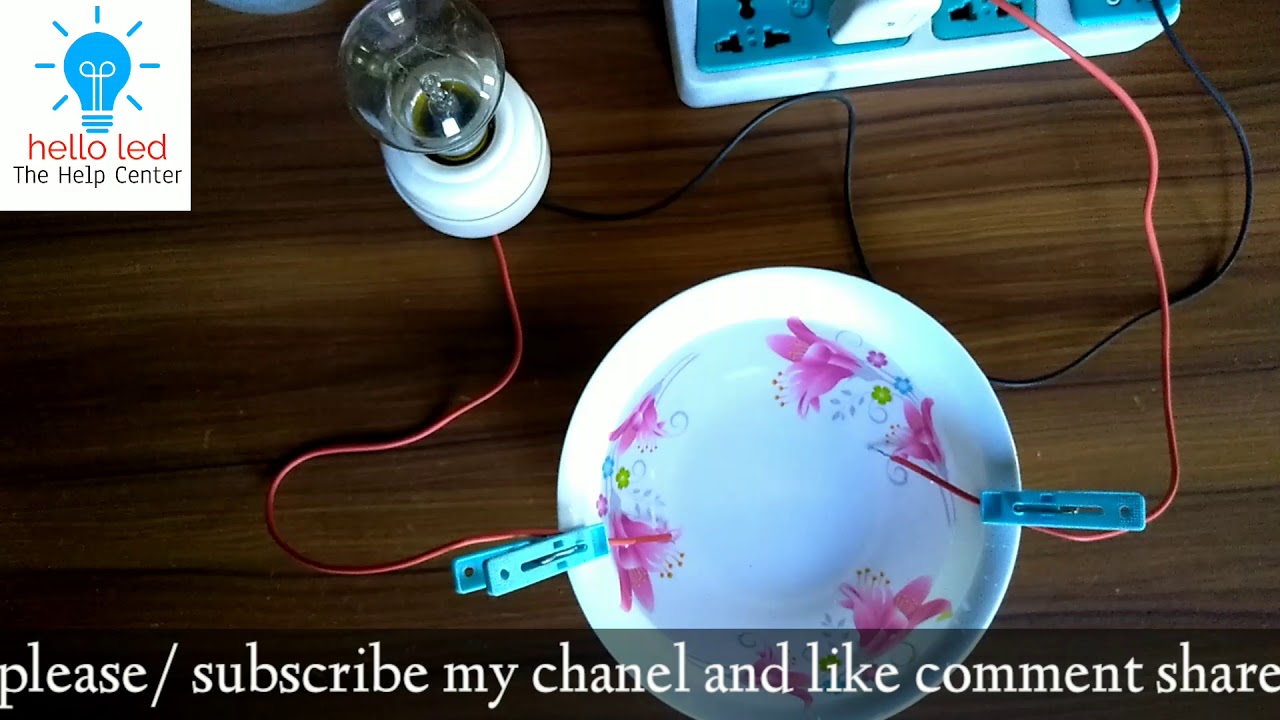 Salt Water Electrical Conductivity Test - YouTube