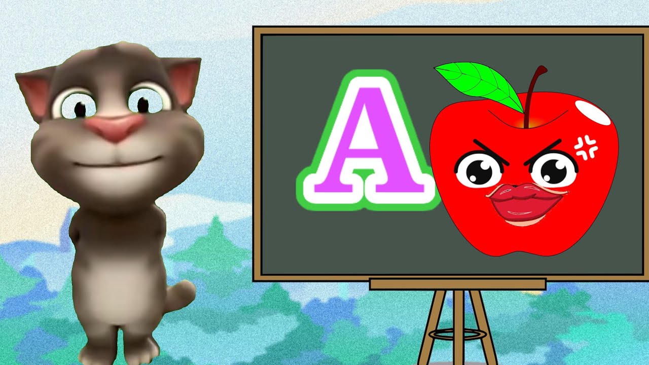 Talking Tom simple Alphabet|little stars kids|kids learning video|abcd ...