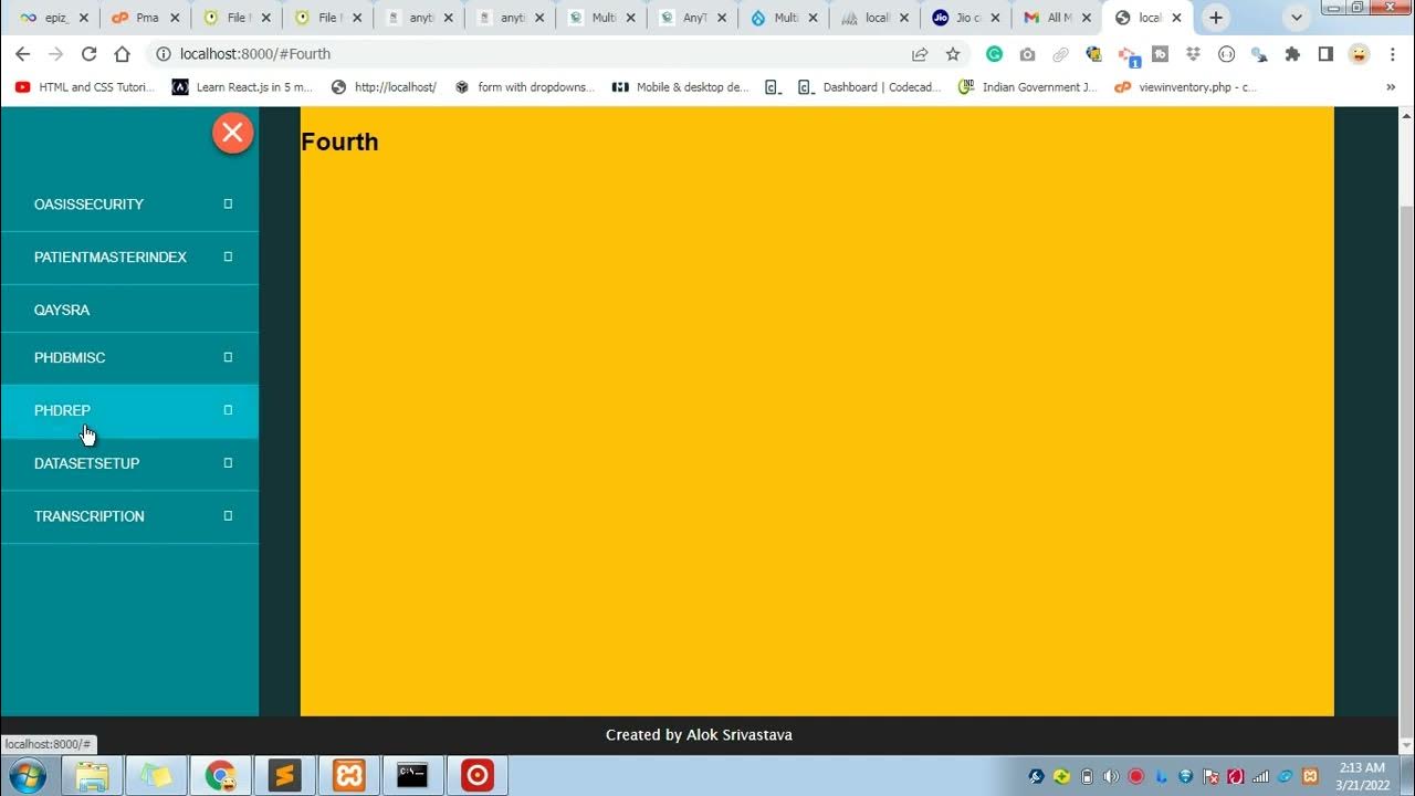 Laravel Demo work, Sidebar Accordion menu submenu - YouTube