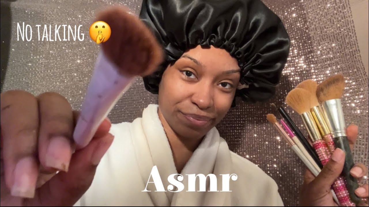 ASMR | doing your makeup on a Monday! NO TALKING | CAMERA SOUNDS. - YouTube