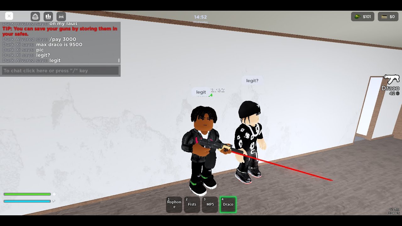 i buy mp5 with blue beam and a draco max with a drum and red beam i ...