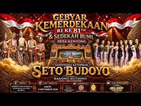 Live Ketoprak SETO BUDOYO /SRI HUNING MUSTIKO TUBAN / Sedekah Bumi Desa Kentong Cepu 4 Sept 2026