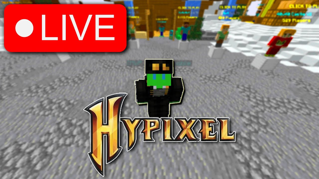 Playing hypixel with viewers!! - YouTube