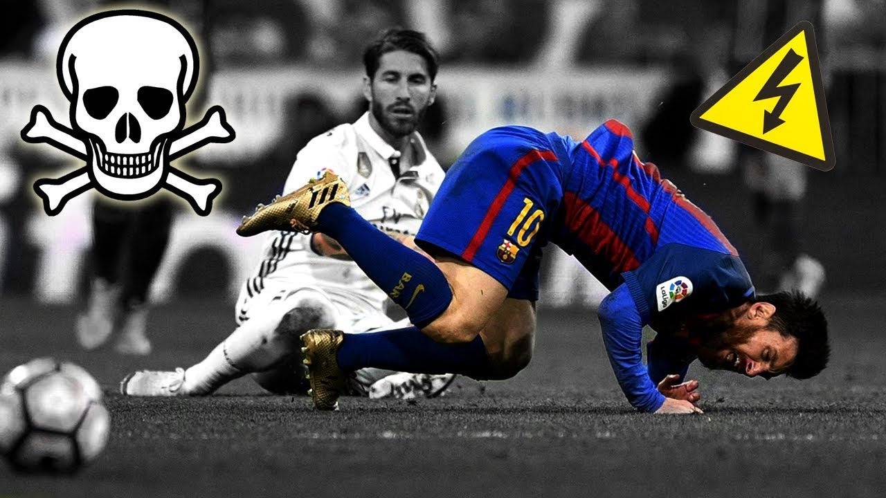Brutal Tackles on Lionel Messi 2017/2018 • HD - YouTube