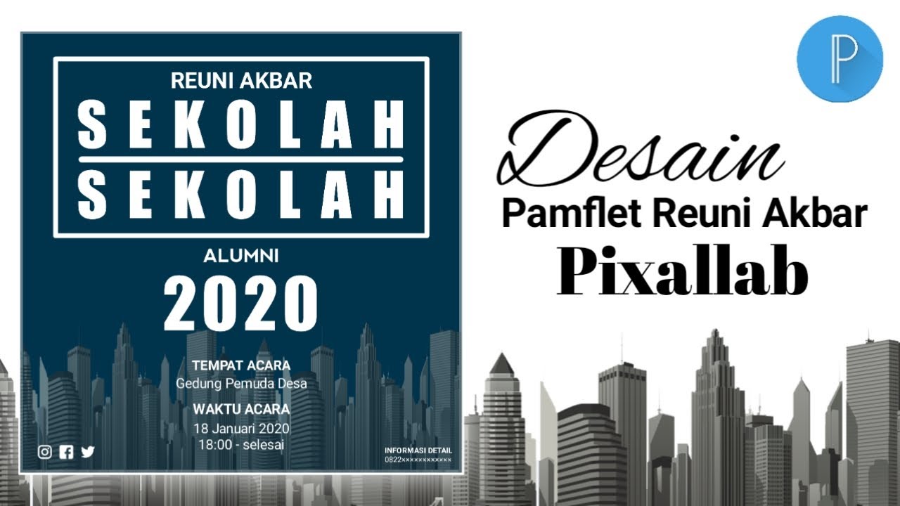 Desain Pamflet Reuni Akbar Simple dan Mudah - YouTube
