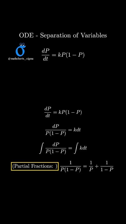 ODE - Separation of Variables #math - YouTube