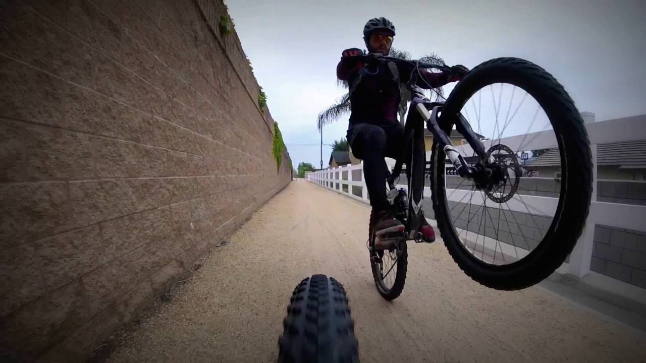 Cucamonga River Trail - MTB Wheelies - YouTube