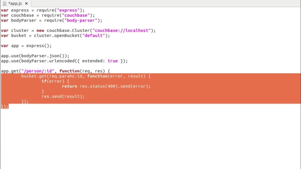 Getting Started with Node.js and Couchbase - YouTube
