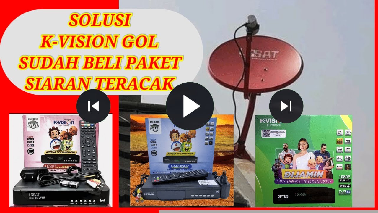 K-VISION GOL PARABOLA MINI SUDAH BELI PAKET MASIH SIARAN TERACAK - YouTube