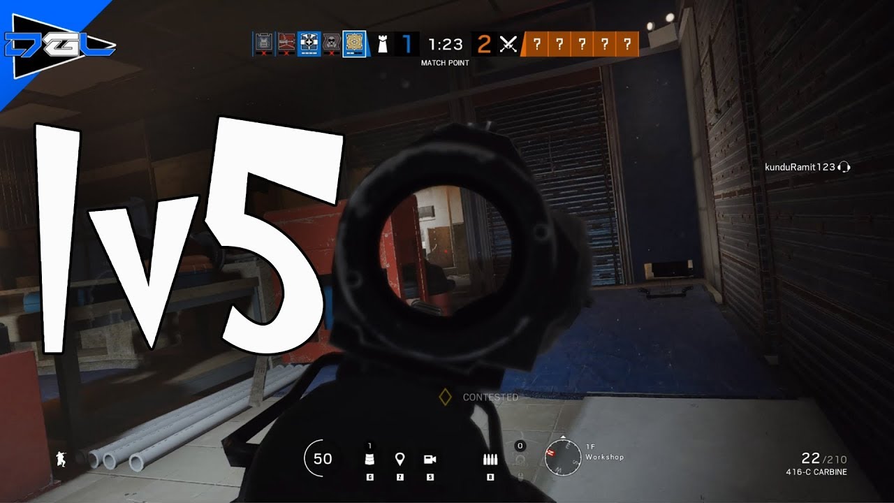 1V5 UNFORGETTABLE MOMENT - Rainbow Six Siege Gameplay - YouTube