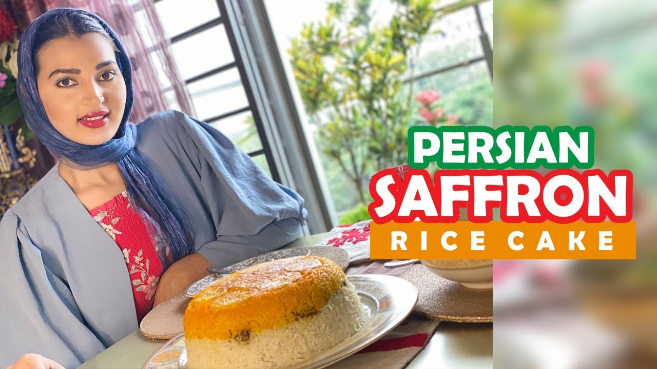 "Persian Saffron Rice Cake" Recipe By @BarshaAJ - YouTube