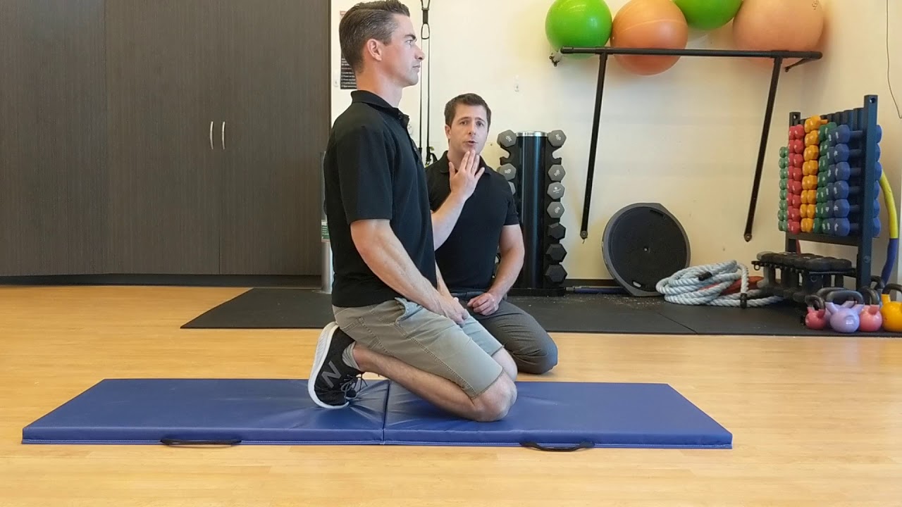 Chin tucks / Sub Occipital muscle stretch - YouTube