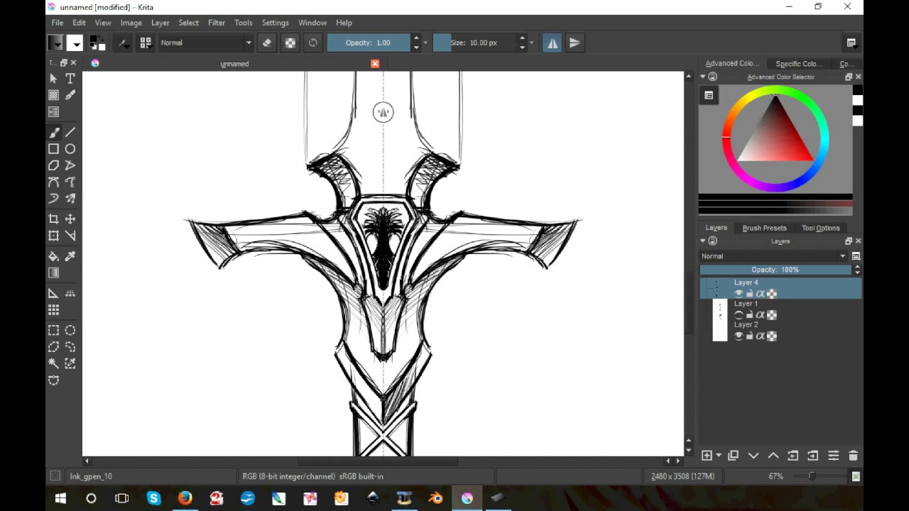 Digital Art "Sword Concept" [TIME LAPS] #Krita - YouTube