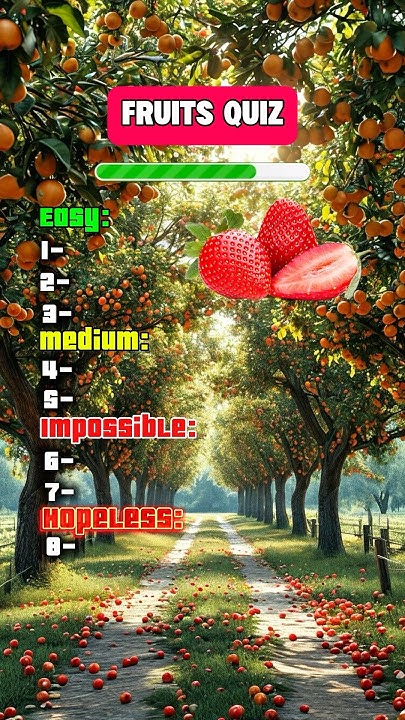 Fruit Quiz!🍓Can you name these fruits? #quiz #trivia #shorts # ...