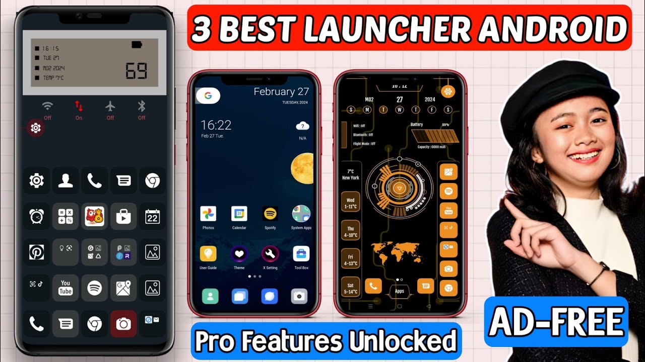 3 Best Free Launcher Apps For Android in 2024 - YouTube