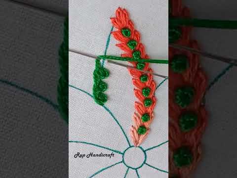 Basic Lazy Daisy Stitch Flower Embroidery 🌸❤ Flower Embroidery,Flower Needleworl shortreels short 4