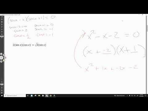 AP Precalc - Unit 8 Lesson 2 - Solving Trig equations by factoring / using pythagorean ...