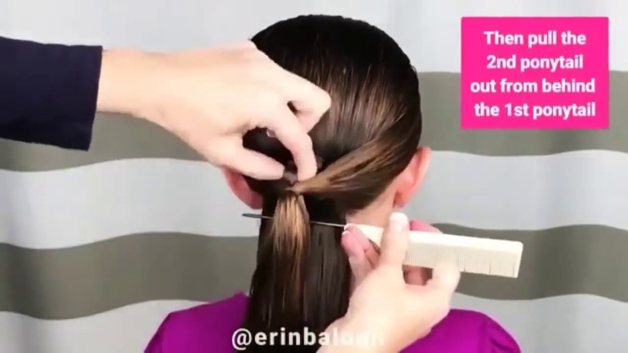How To Make Hair Style At Home Simple Hairstyle - YouTube