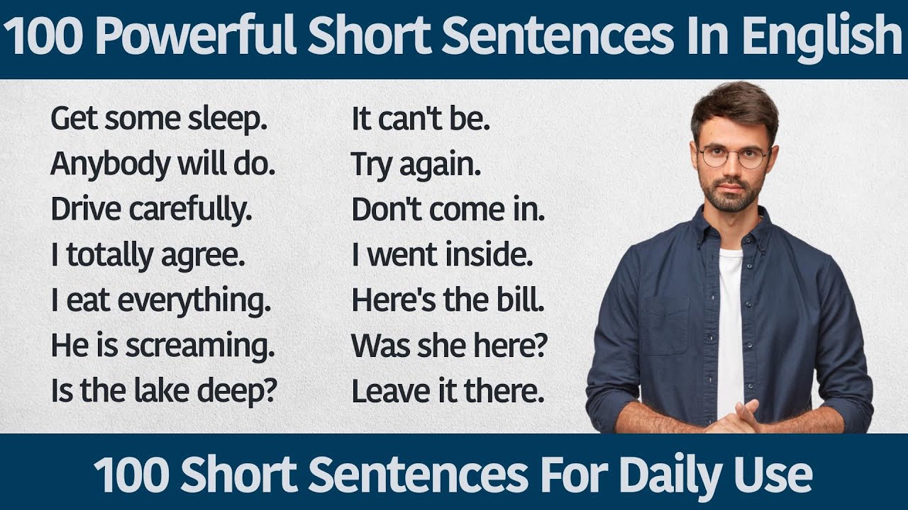 100 Short Sentences For Daily Use Powerful short sentences in English 🔥 ...
