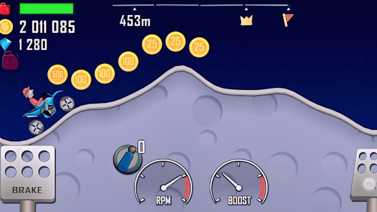 Hill climb racing game play|back flip | - YouTube