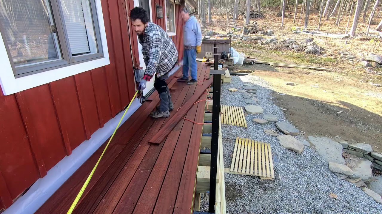 Batu hardwood decking install time-lapse - YouTube