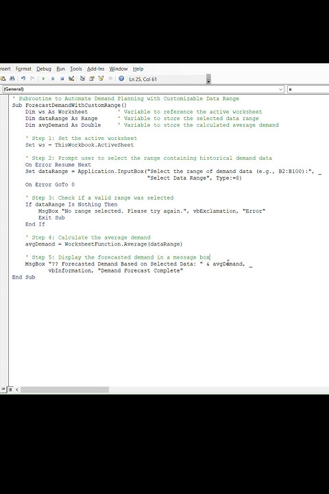 Excel VBA for Demand Planning 📊 Simplify Inventory Forecasting! - YouTube