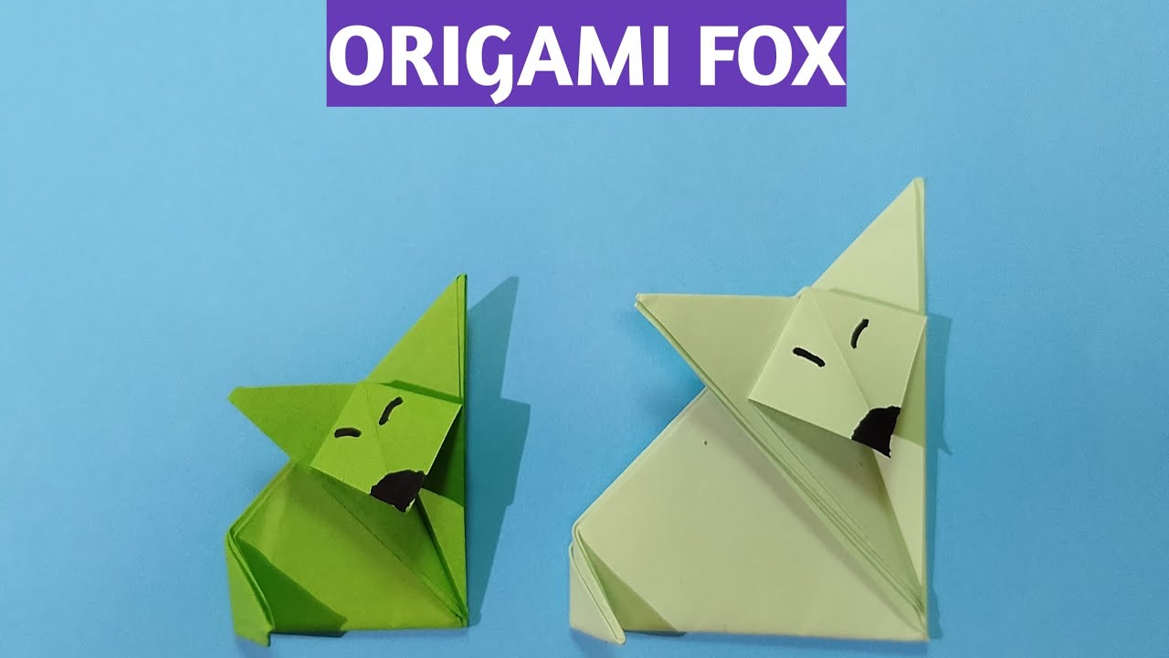 Easy Way To Make a Fox Origami - Origami Paper - Cara Mudah Membuat ...
