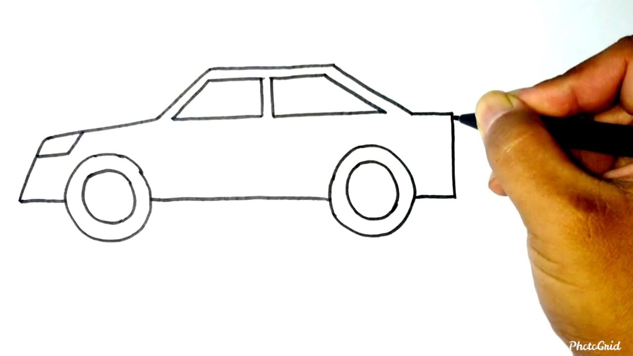 Cara Menggambar Mobil Yang Mudah - Cuma 5 Menit Saja - YouTube