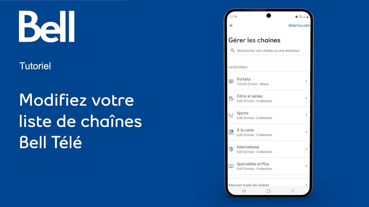 Comment modifier votre liste de chaînes Bell Télé - YouTube