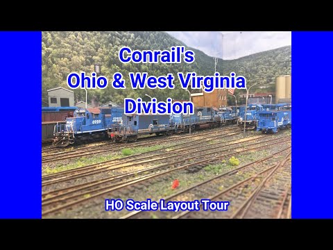 Conrail's Ohio & West Virginia HO Scale Layout Tour - YouTube