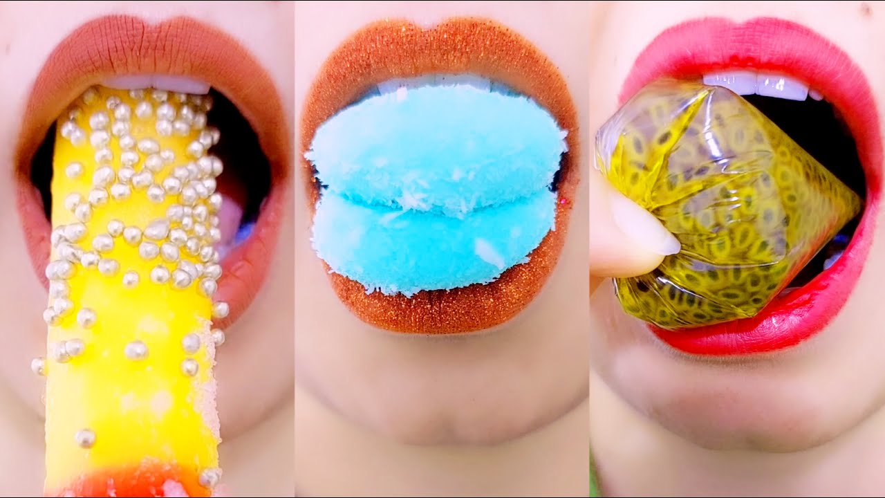 ASMR Emoji Food Eating Sounds : ASMR Satisfying Yummy Food - YouTube