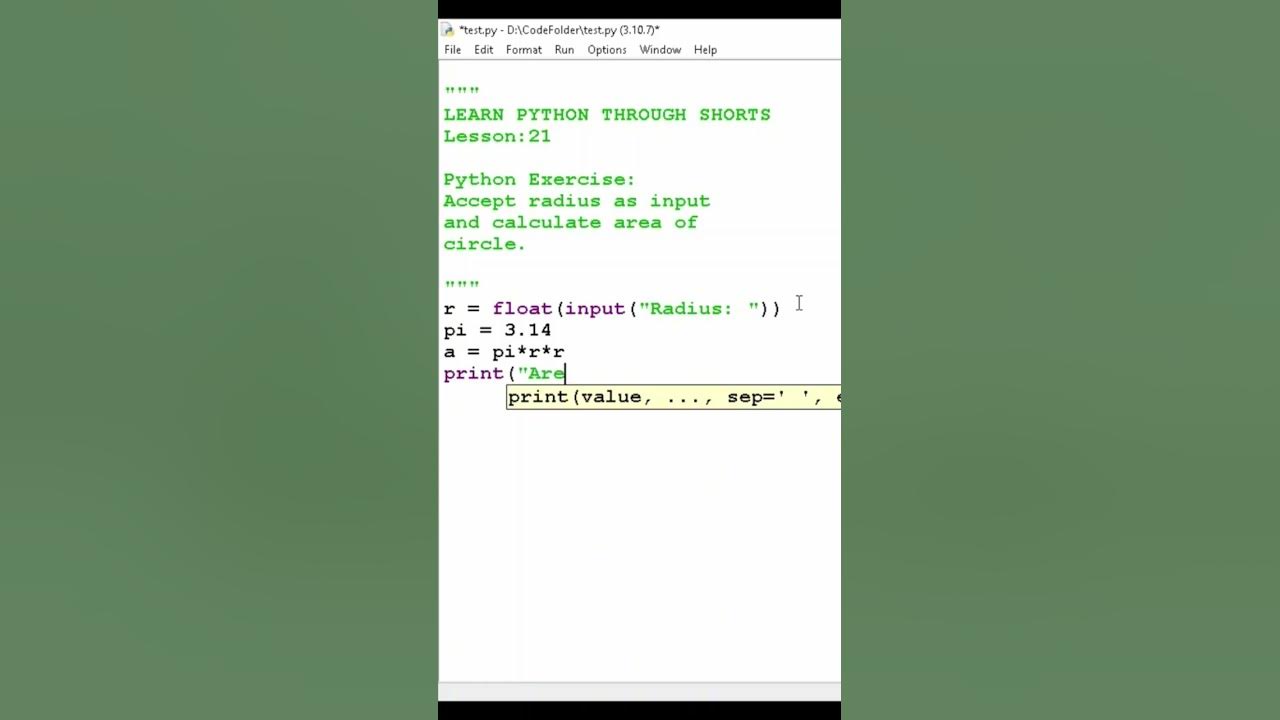 Python Exercise For Absolute Beginners Shorts Python Coding Pythontricks Pythonprogramming 