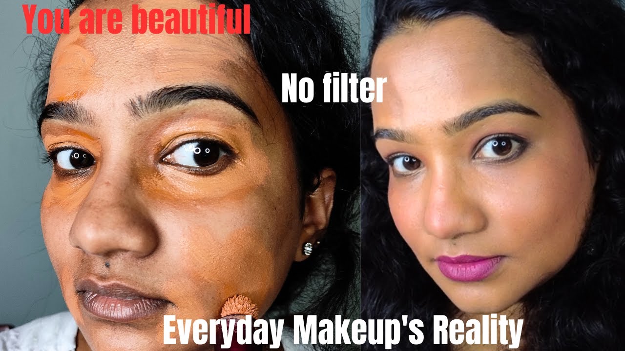 What Everyday Makeup Looks Like in Person | Minimal makeup look - YouTube