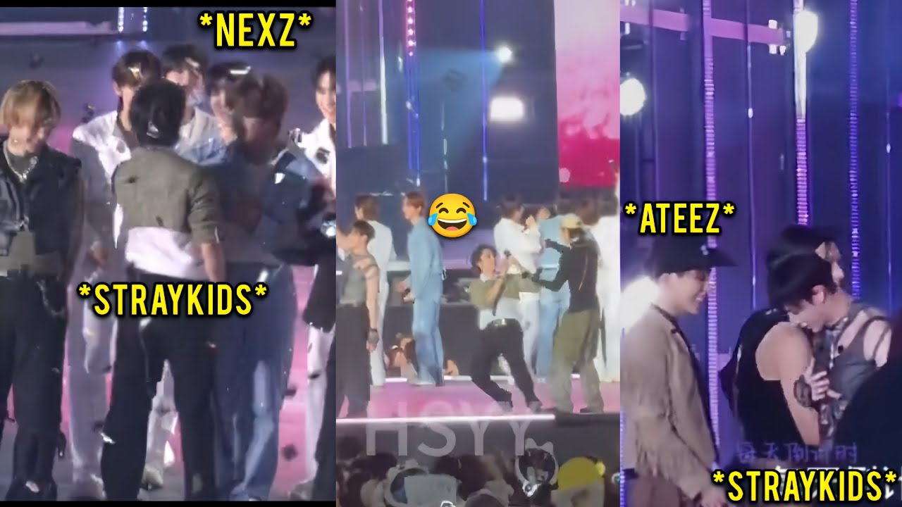 StrayKids With Nexz, Ateez Cute Interactions At Music Core Japan Day 2 - YouTube