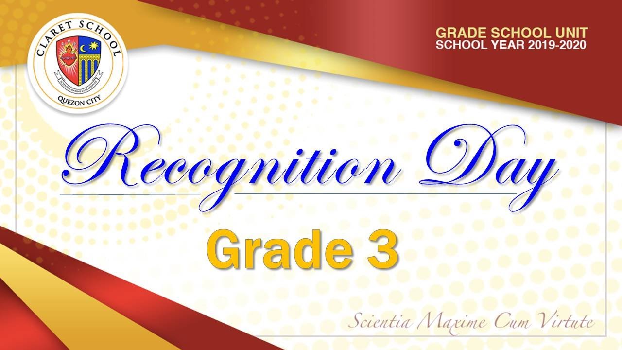 Grade 3 Recognition Day SY 2019-2020 - YouTube