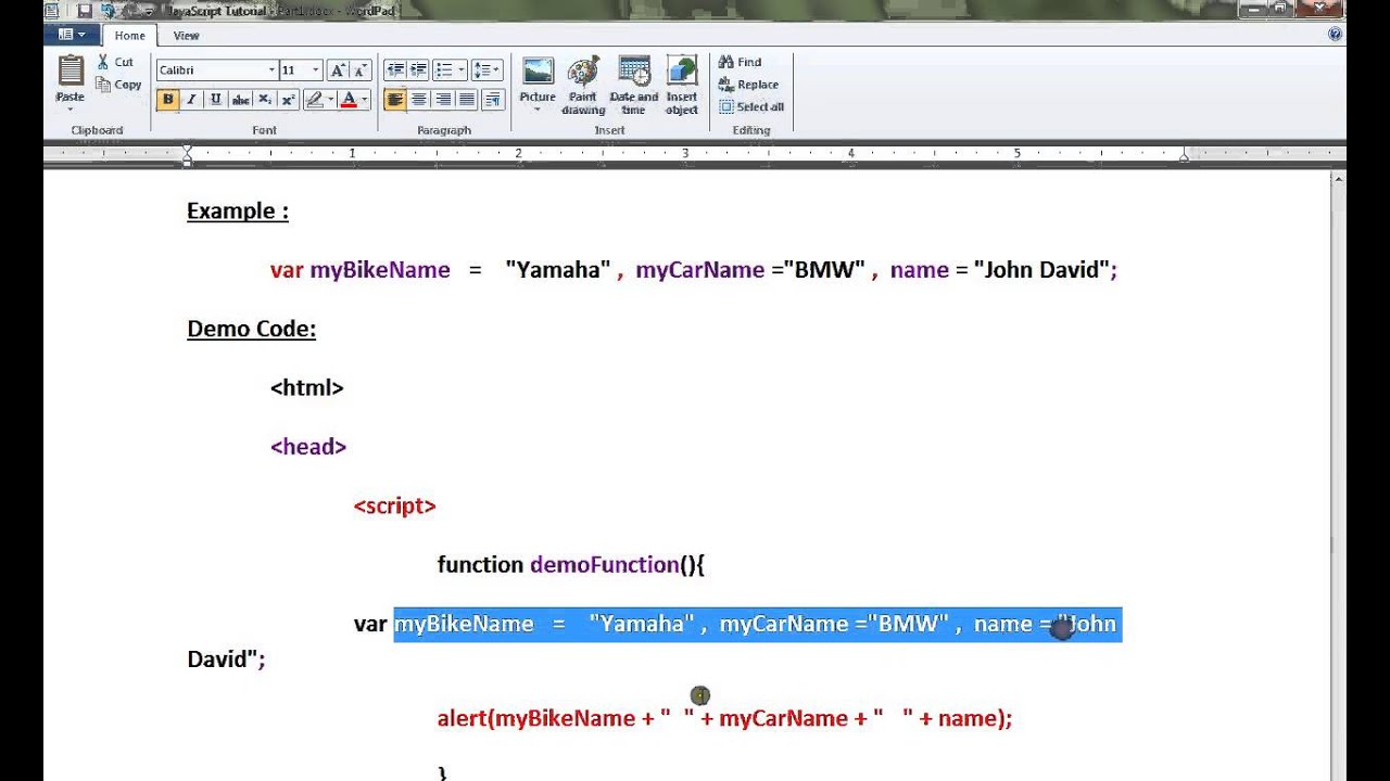 Tamil Javascript Single Statement Multiple Variable Demo Youtube 2902
