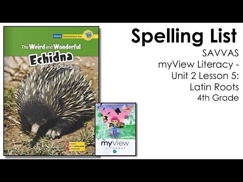SAVVAS MyView Literacy - Unit 2 Lesson 5 - Spelling - 4th Grade - YouTube