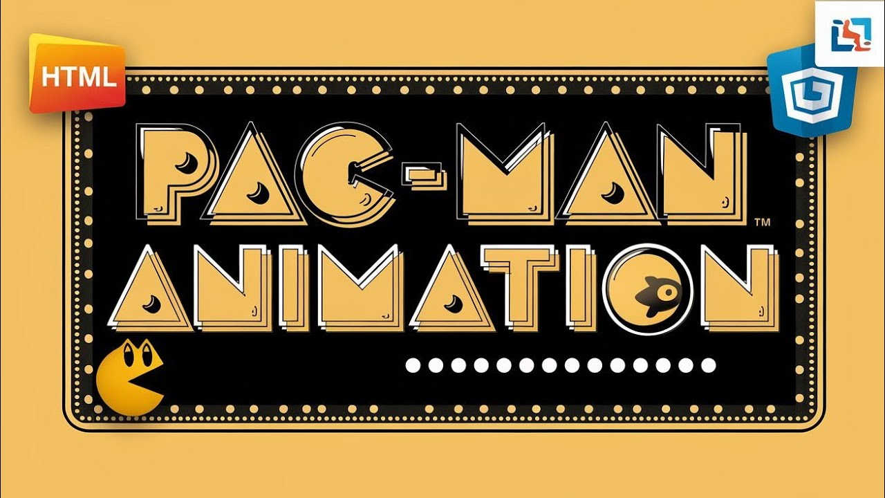 Create a Fun Pac-Man Animation Using HTML, CSS & JavaScript - YouTube