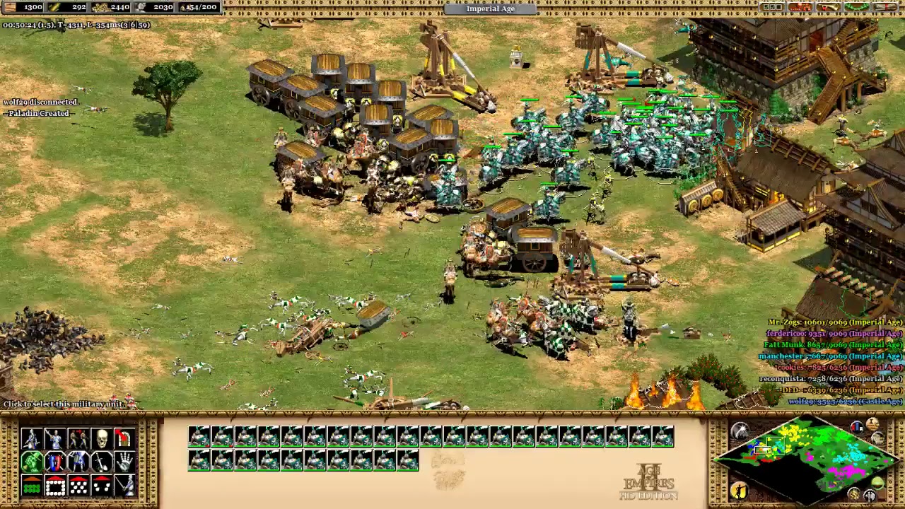 AOE2 MP - 4v4 Nomad (~1750 Victory, Teutons) - YouTube