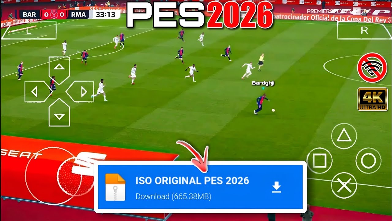 Comment Installer & Jouer eFOOTBALL PES 2026 ISO PPSSPP Pas de Textures ...