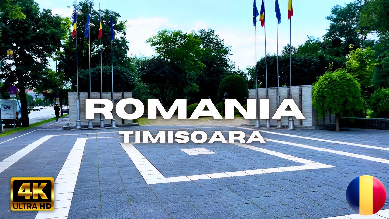 [4K] Walking Tour of Romania - TIMISOARA - Bulevardul 16 - Scudier Park ...