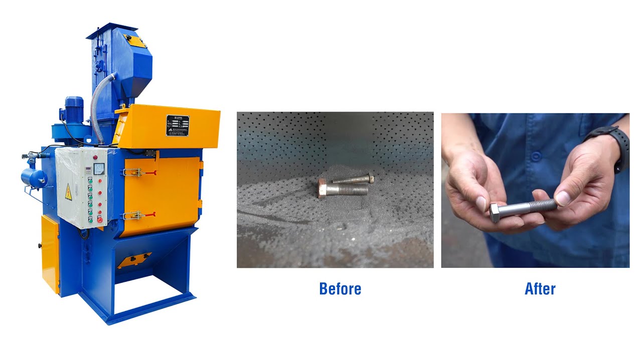 Shot Blasting Equipment for Screws Surface Treatment - YouTube