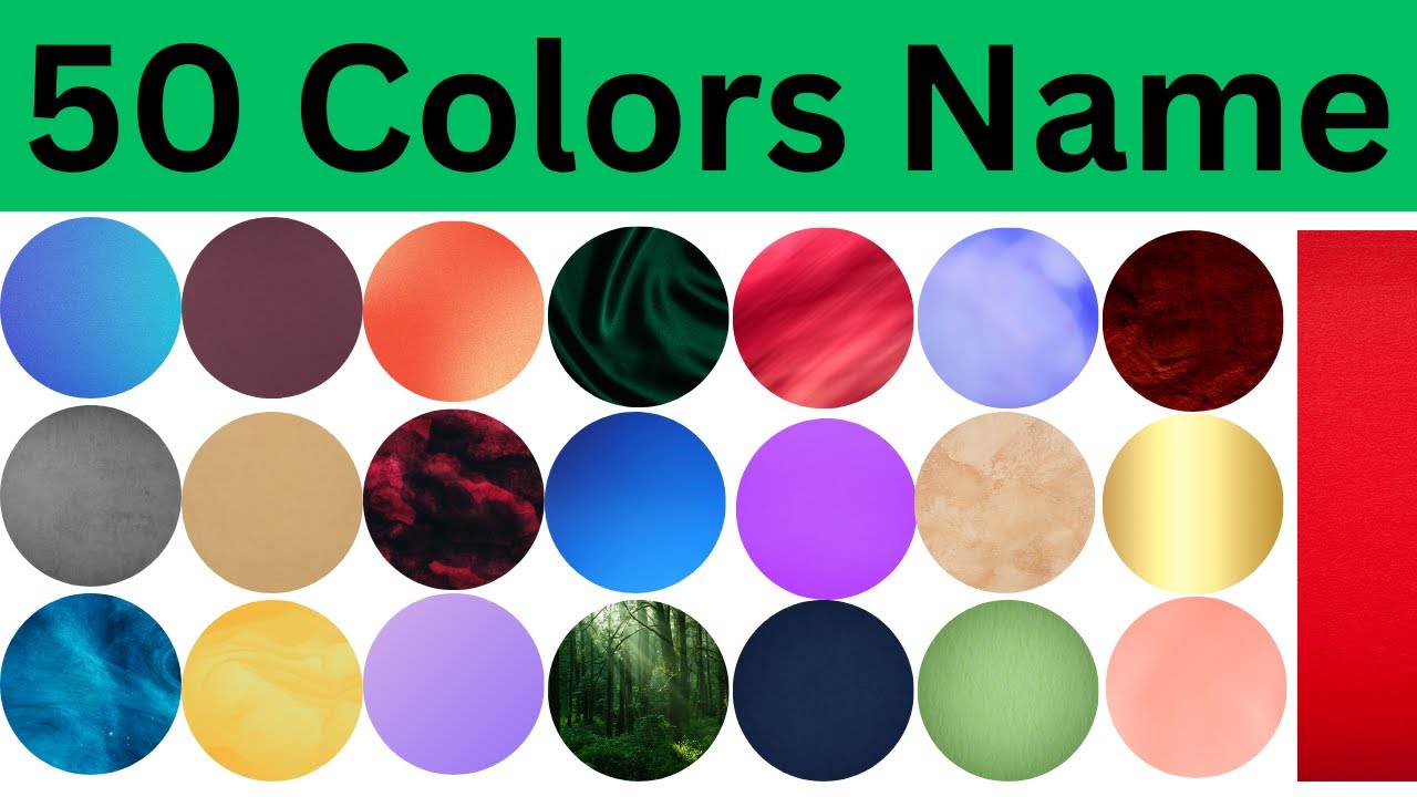 Colors Name in English | Colors Vocabulary | Different Colors Name ...