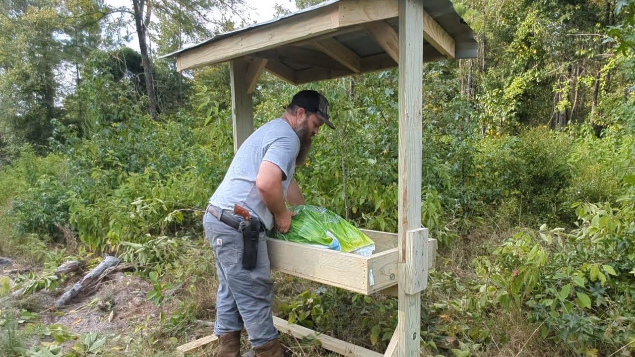 HOW TO Build An Anti-Hog, Trough Style Deer Feeder!!! (Homemade, DIY ...