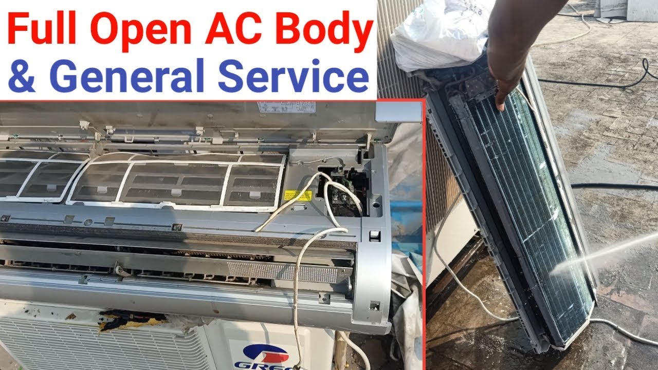 How to open split AC body for service in Urdu Hindi - YouTube