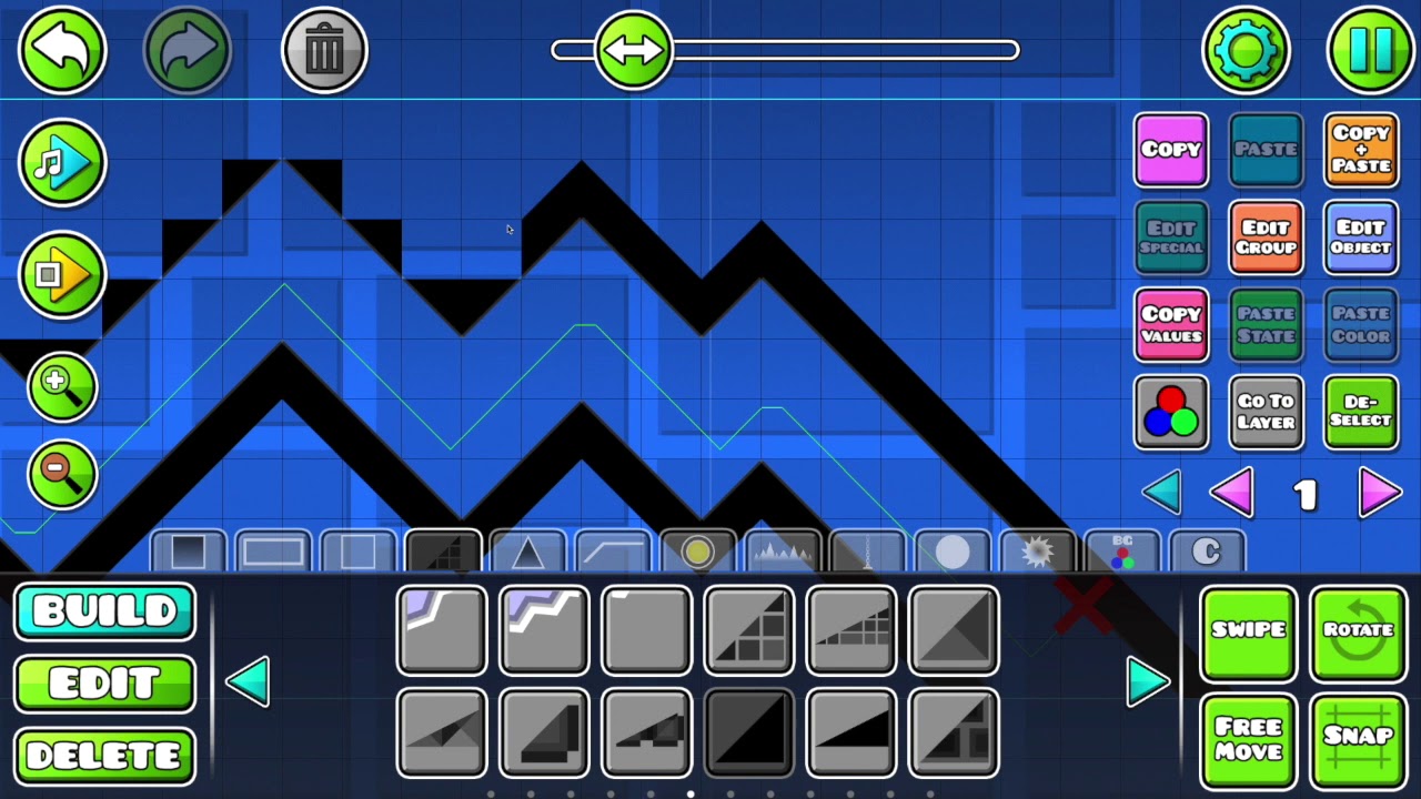 Making bad Geometry Dash decoration... - YouTube